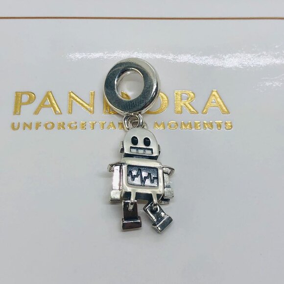 Pandora | Jewelry | Pandora Bestie Bot Robot Dangle Charm | Poshmark